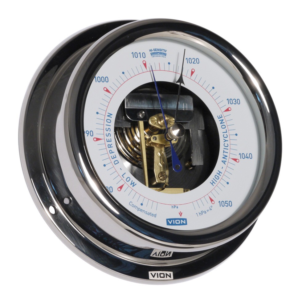 Barometer - Open Versie - Glanzend RVS - 150 mm van VION - A130 BO ...